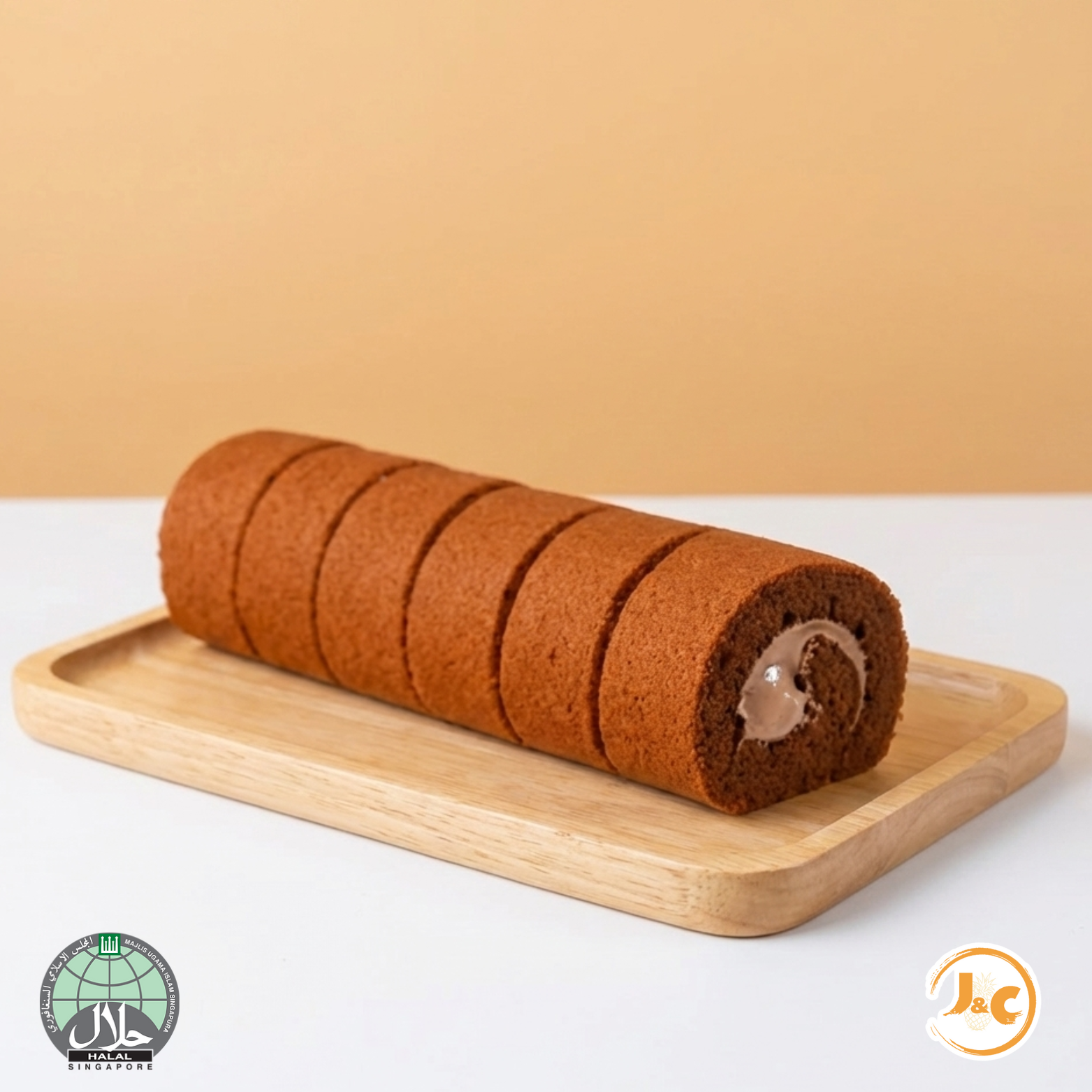 Hazelnut Swiss Roll – J&C Bakery Pte Ltd