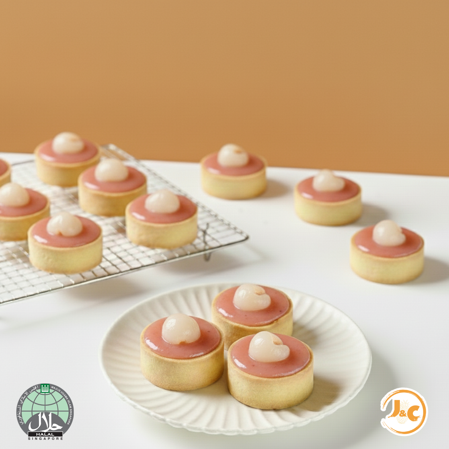 Lychee Rose Cheese Tarts – J&C Bakery Pte Ltd